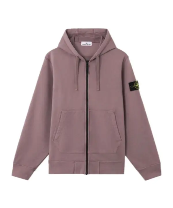 Stone Island Zip-up Hoodie - Gray
