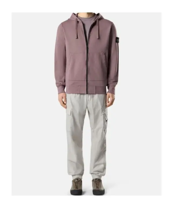Stone Island Zip-up Hoodie - Gray