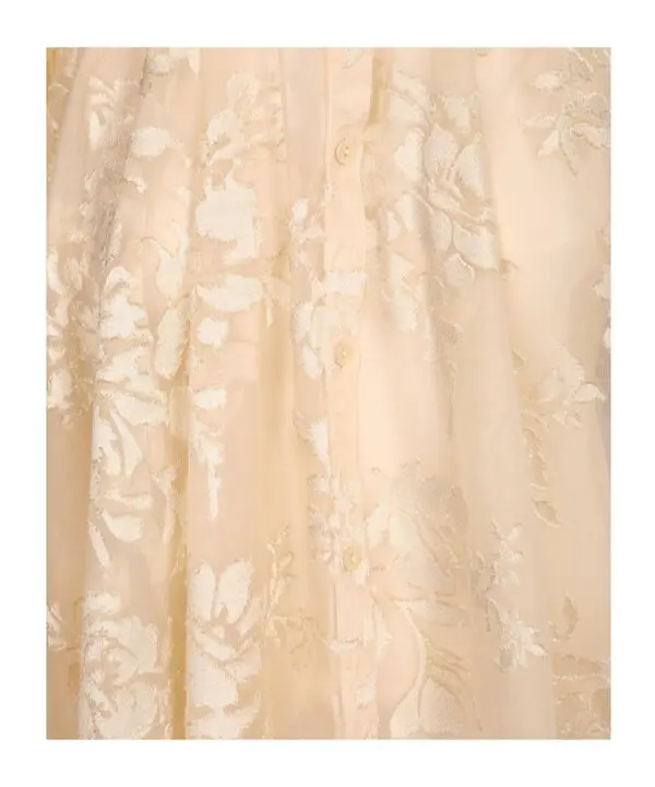 ERMANNO FIRENZE Floral Jacquard Cape Top