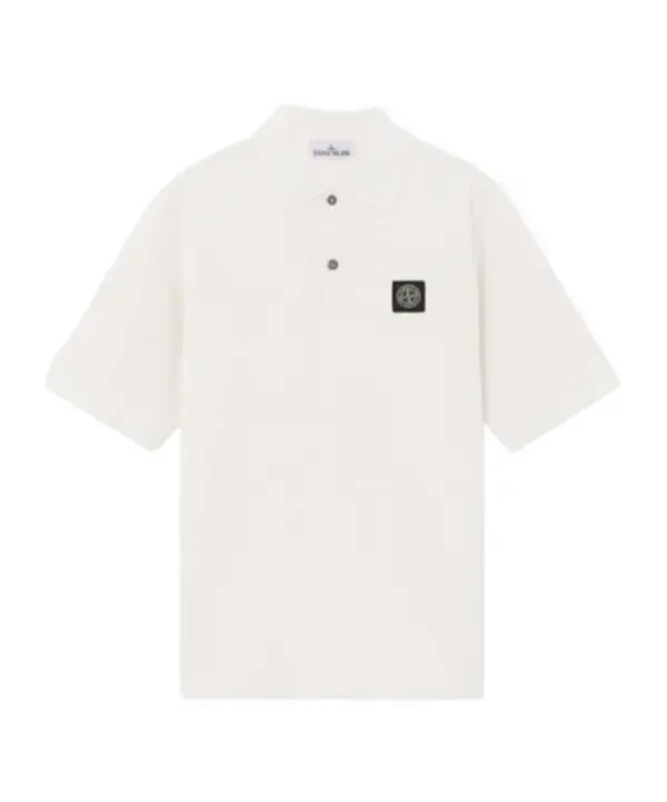 Stone Island Loose-fit Short-sleeve Polo Shirt - Ivory