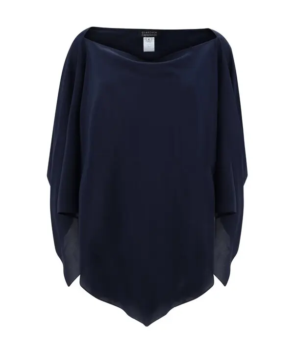 GIANLUCA CAPANNOLO Cape Design Satin Blouse