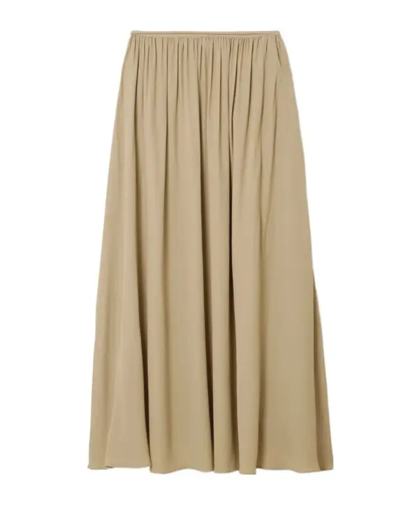 JOSEPH Elba Tie-detailed Crepe De Chine Maxi Skirt - Nude