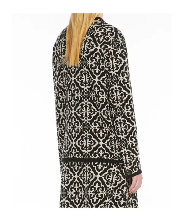 Max Mara Wool And Cashmere Jacquard Knit Sweater