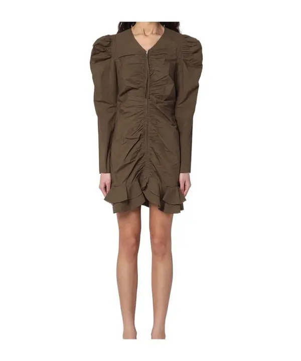 Isabel Marant Étoile Mini Dress With Puff Sleeves And Ruffled Hem