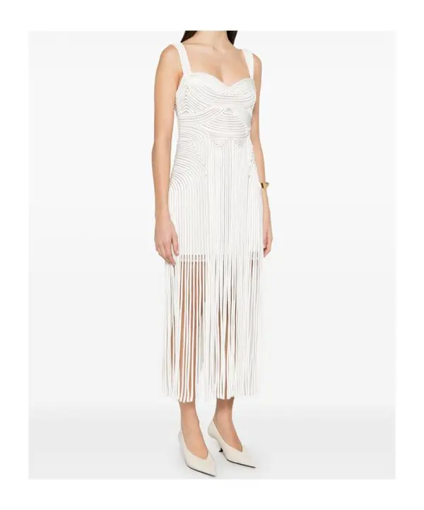 Simkhai Fringed Midi Skirt