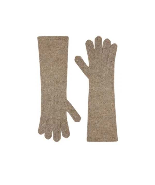 Max Mara Full-finger Knitted Long Gloves - Brown