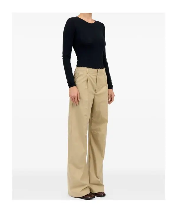 MAISON MARGIELA Wide-leg Tailored Trousers - Light Brown