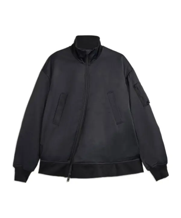 Y3 Zip-up Bomber Jacket With Stand Collar - Black
