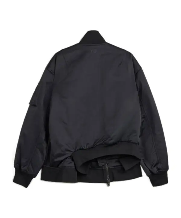 Y3 Zip-up Bomber Jacket With Stand Collar