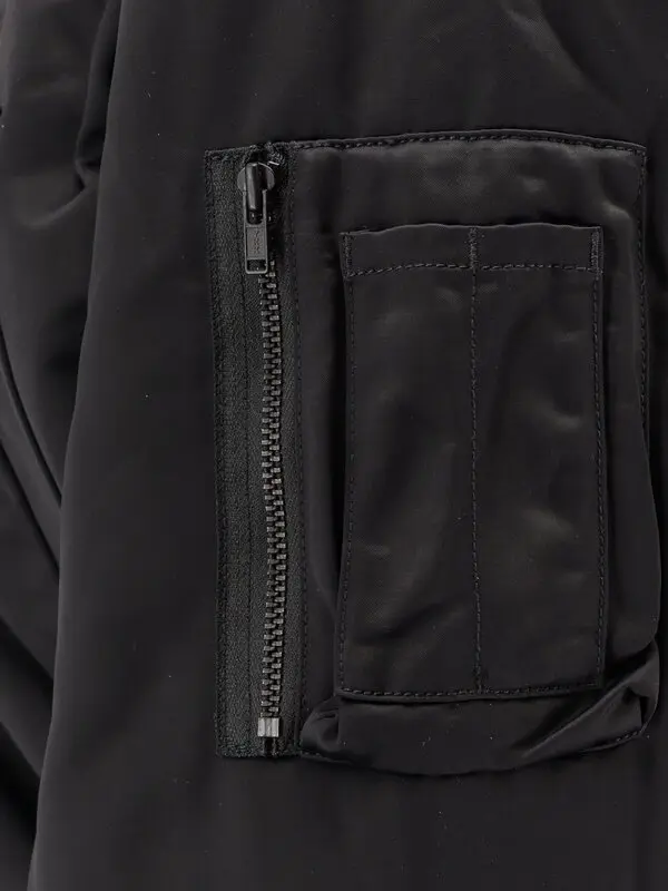 Y3 Zip-up Bomber Jacket With Stand Collar