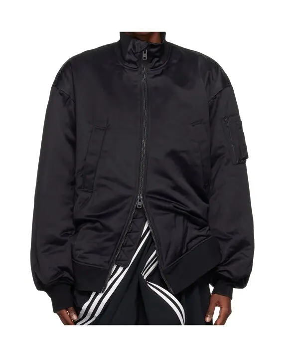 Y3 Zip-up Bomber Jacket With Stand Collar
