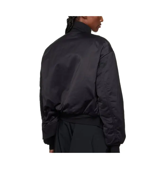 Y3 Zip-up Bomber Jacket With Stand Collar