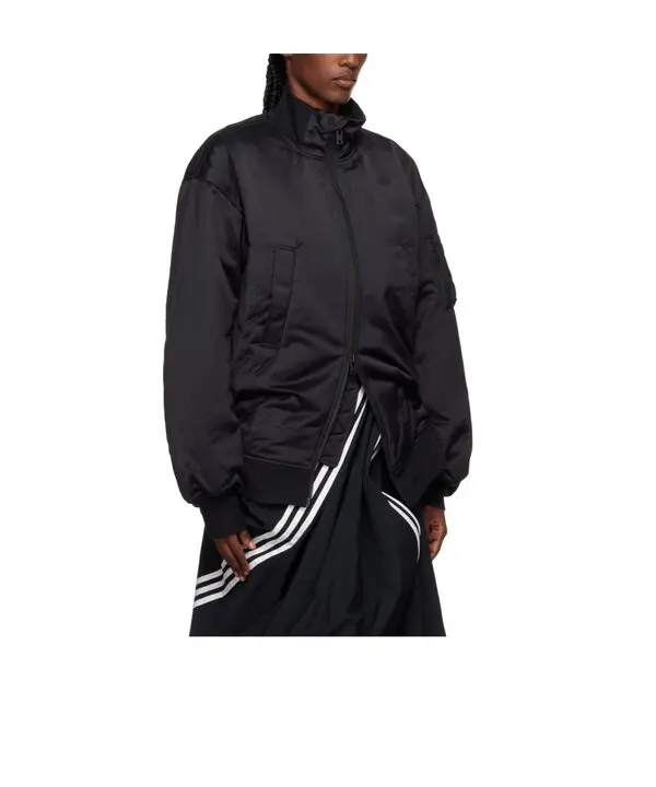 Y3 Zip-up Bomber Jacket With Stand Collar