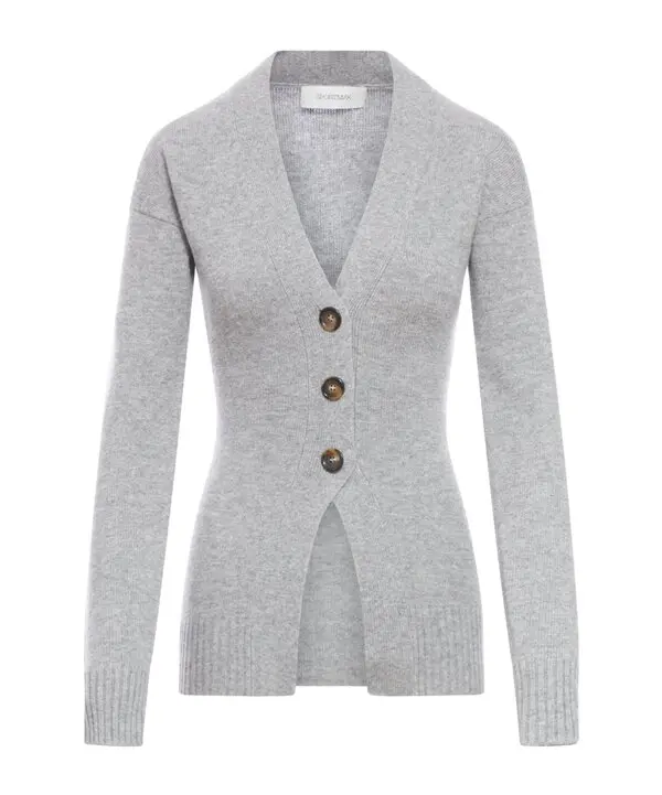 Sportmax V-neck Buttoned Cardigan - Gray