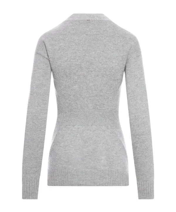 Sportmax V-neck Buttoned Cardigan - Gray