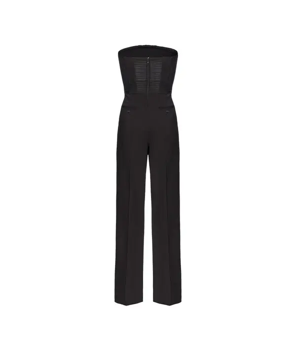 Pinko Strapless Jumpsuit With Zipper Closure - Black