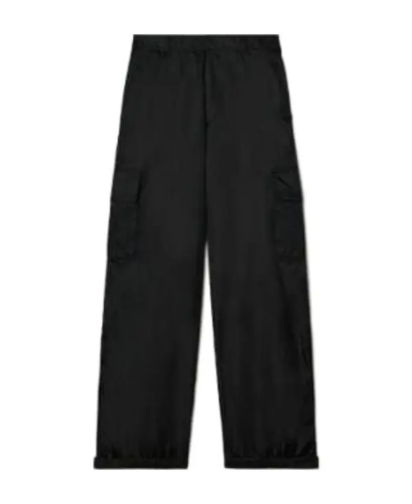 Off-White Mid-rise Straight Leg Cargo Trousers - Black