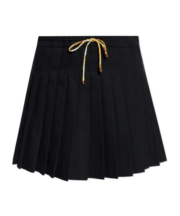 Versace Pleated Drawstring Mini Skirt