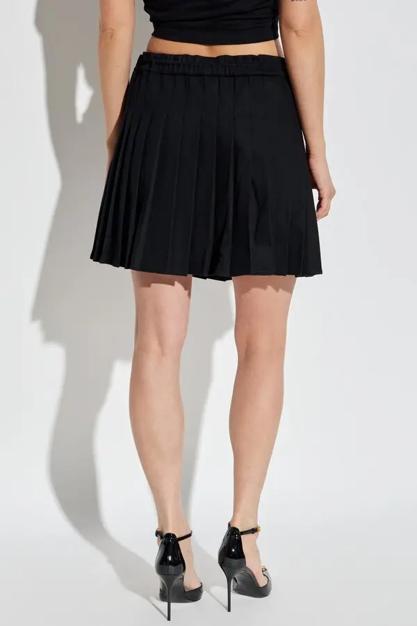 Versace Pleated Drawstring Mini Skirt