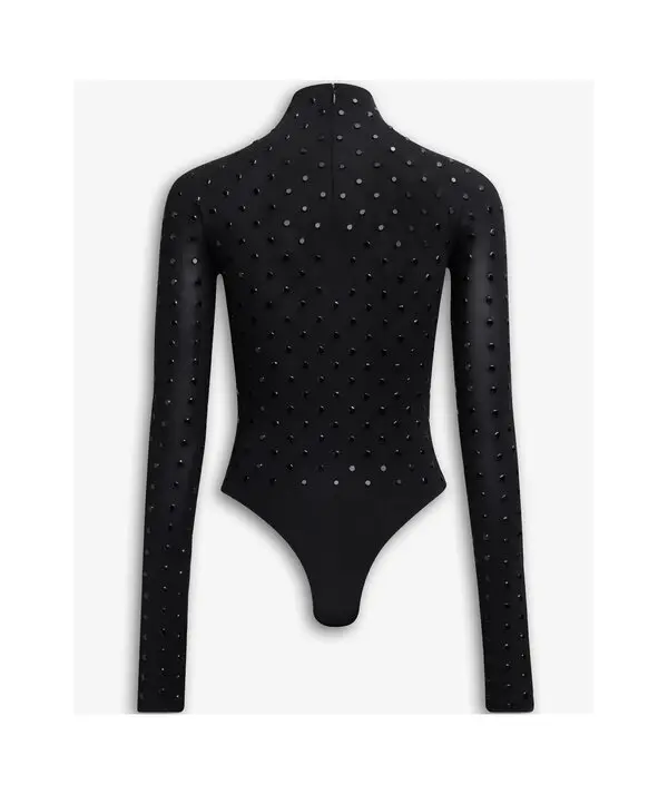 Alaïa Rhinestone High-neck Bodysuit