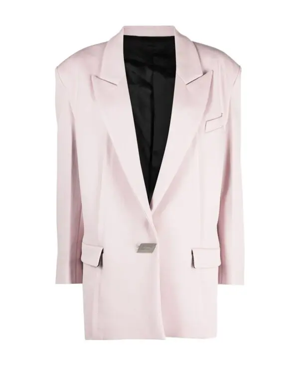 Attico Oversize Blazer With Peak Lapel - Pink