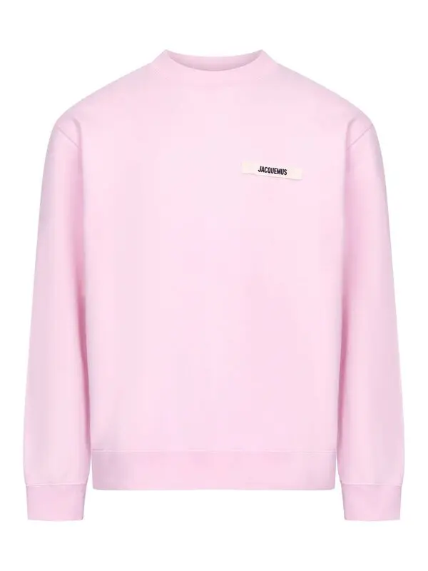 Jacquemus Logo Patch Crewneck Sweatshirt - Pink