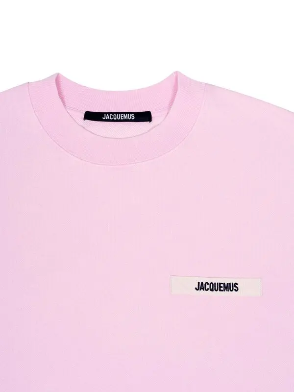Jacquemus Logo Patch Crewneck Sweatshirt - Pink