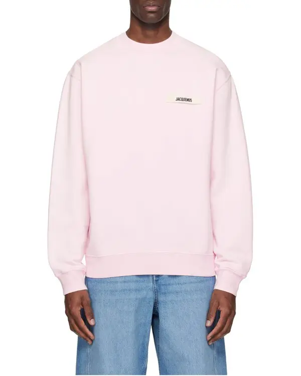 Jacquemus Logo Patch Crewneck Sweatshirt - Pink