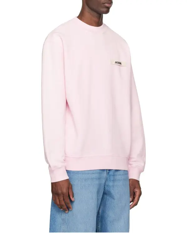 Jacquemus Logo Patch Crewneck Sweatshirt - Pink