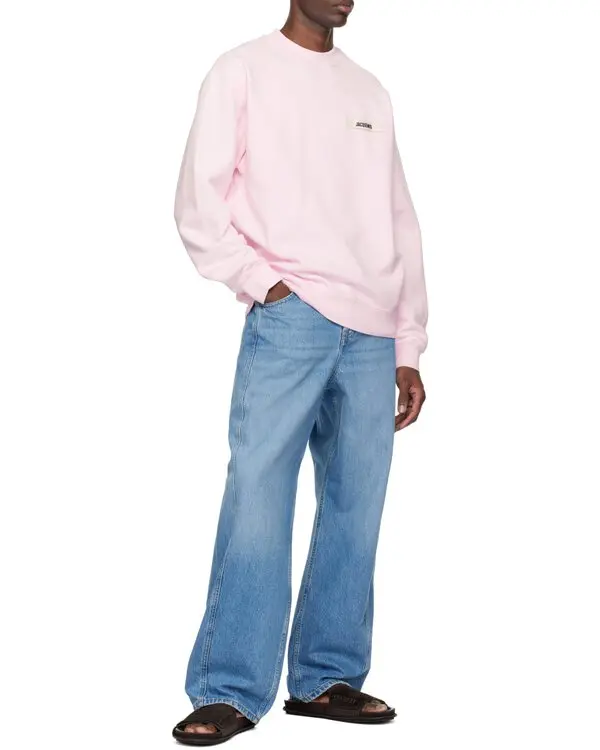 Jacquemus Logo Patch Crewneck Sweatshirt - Pink