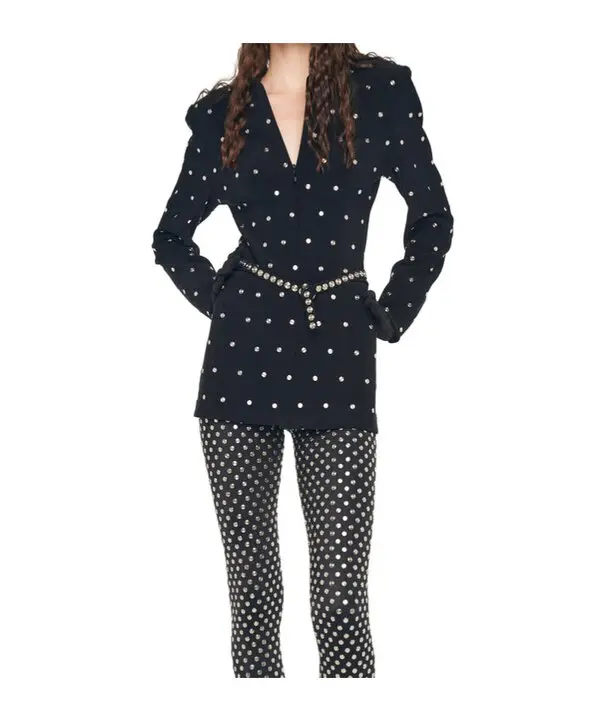 Norma Kamali Studded Fitted Jacket