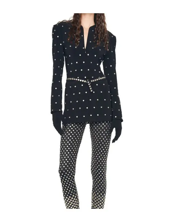 Norma Kamali Studded Fitted Jacket