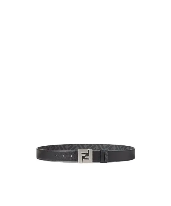 Fendi Ff Squared Reversible Belt - Black