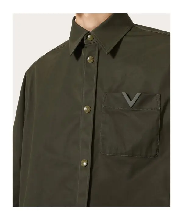 Valentino Garavani Logo Plaque Long-sleeved Shirt