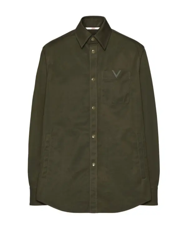 Valentino Garavani Logo Plaque Long-sleeved Shirt