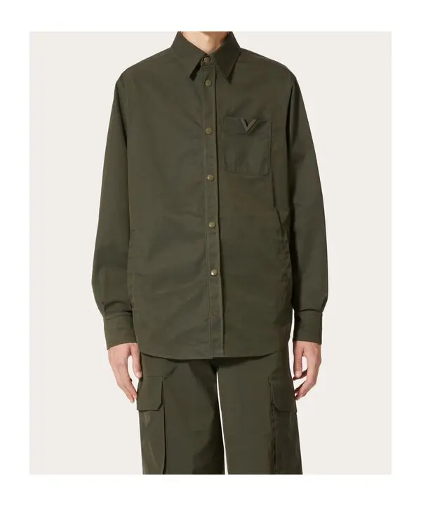 Valentino Garavani Logo Plaque Long-sleeved Shirt