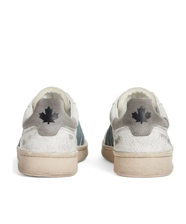Dsquared2 Vintage Low-top Sneakers With Side Stripe - White/blue