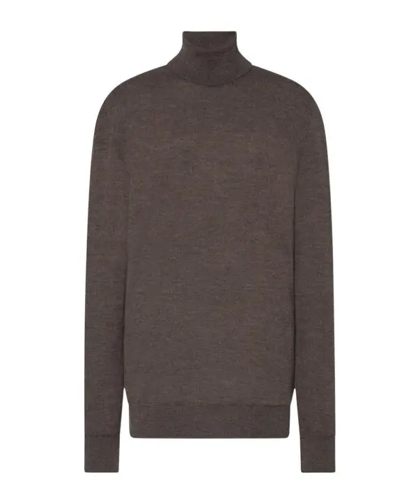THE ROW Lizzy High Neck Sweater - Brown
