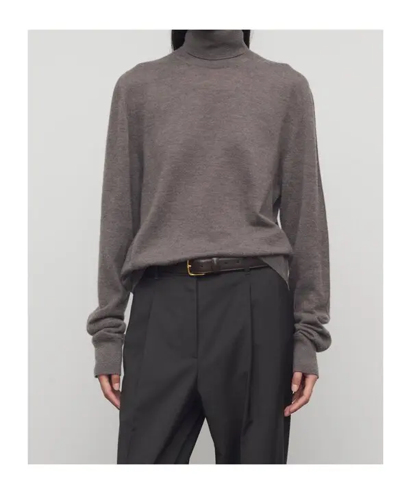 THE ROW Lizzy High Neck Sweater - Brown