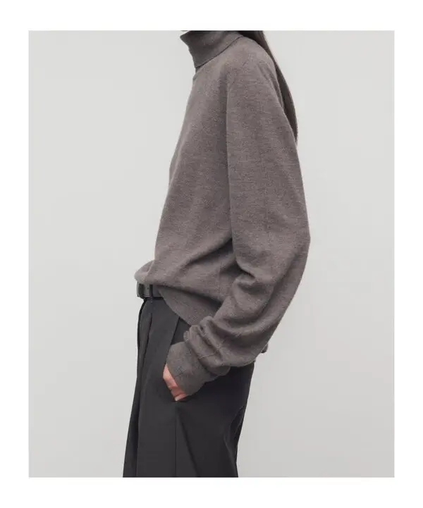 THE ROW Lizzy High Neck Sweater - Brown