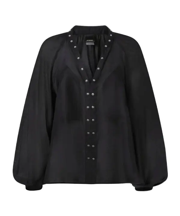 Pinko Long-sleeve Blouse With Metal Studs