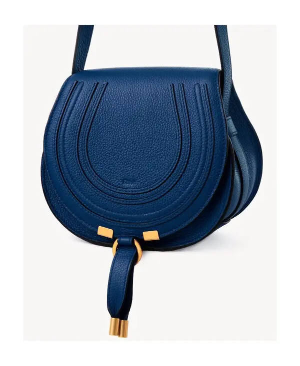 Chloé Marcie Foldover Small Saddle Bag - Blue