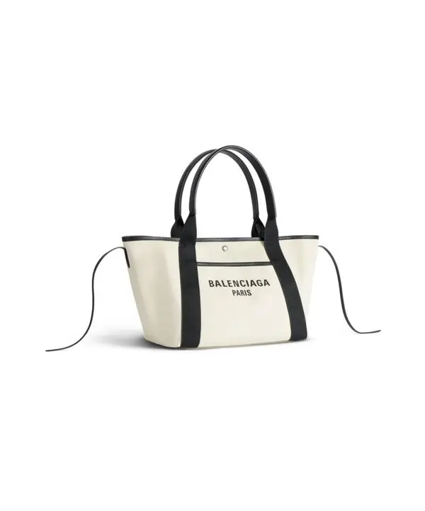 Balenciaga Biarritz Medium Tote Bag - Beige/black