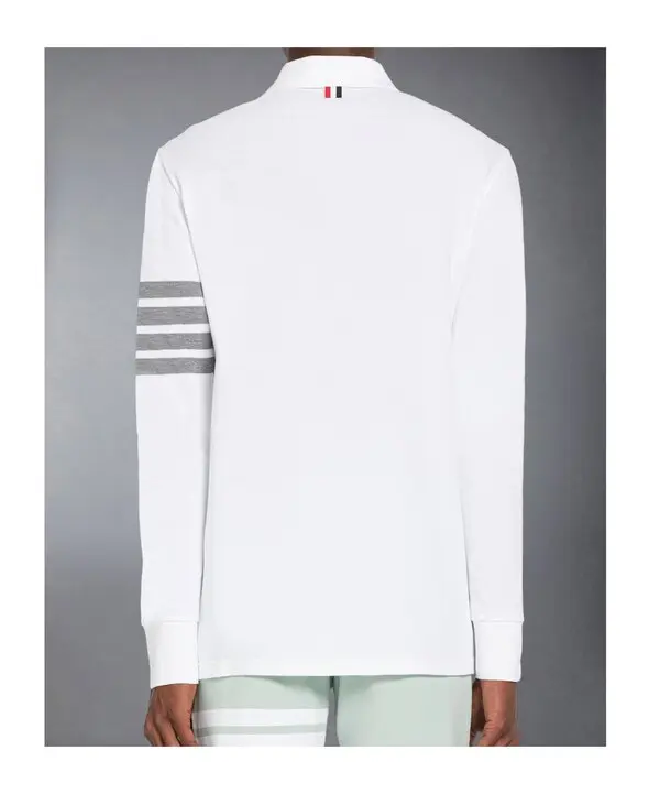 Thom Browne 4-bar Stripe Dog-embroidered Polo Shirt