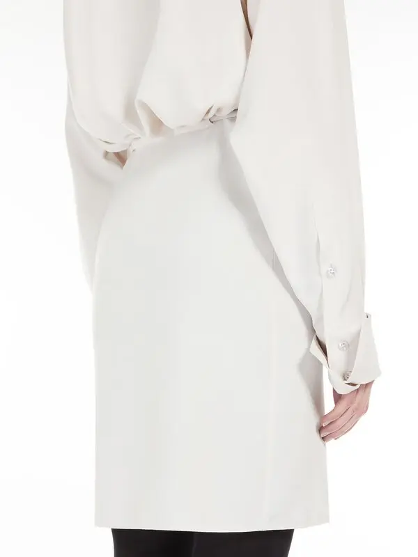 Sportmax Oversized Belted Long-sleeve Dress - Silver