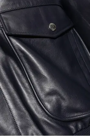 Givenchy Aviator Leather Jacket - Black