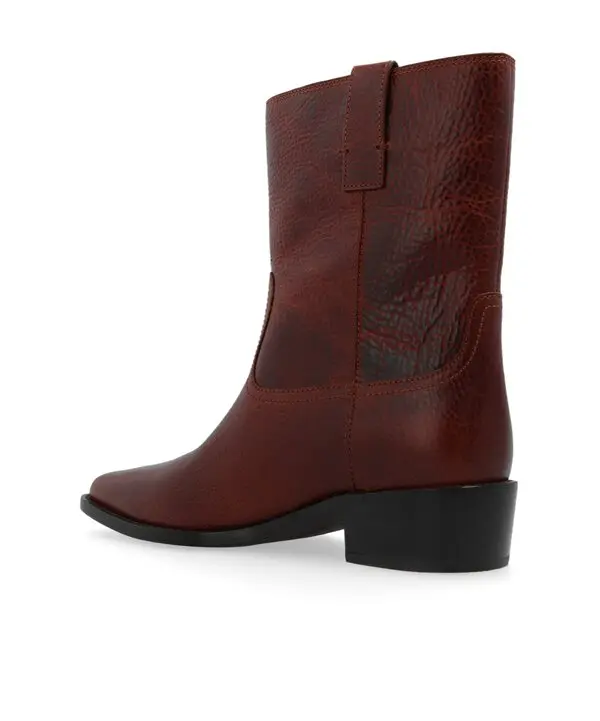 Tory Burch 40mm Pointed-toe Leather Ankle Boots