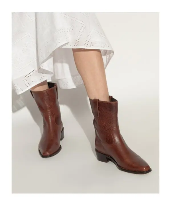 Tory Burch 40mm Pointed-toe Leather Ankle Boots