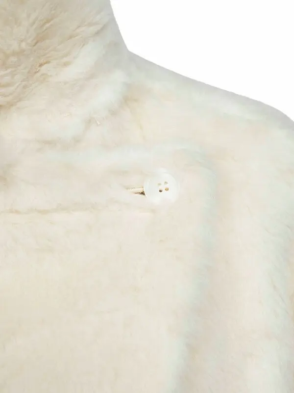 Max Mara Faux Fur Short Sleeved Coat