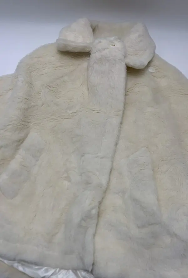 Max Mara Faux Fur Short Sleeved Coat